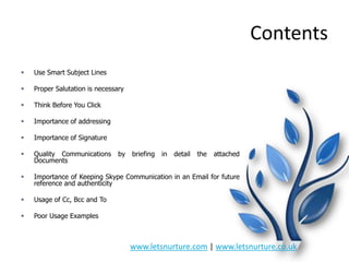 Presentation On Email Etiquettes | PPTX | Email | Internet