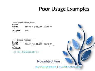 Presentation On Email Etiquettes | PPTX | Email | Internet