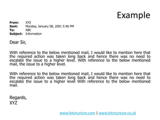 Presentation On Email Etiquettes | PPTX | Email | Internet