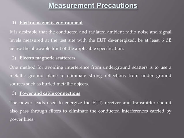 Presentation on emc testing and measurement | PPTX | Consumer ...