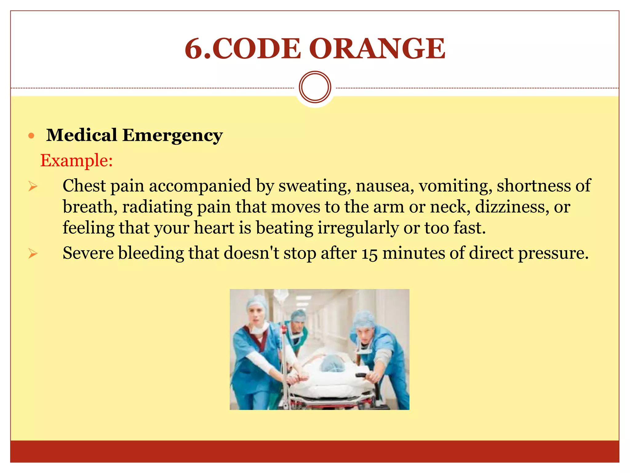 Presentation on emergency codes in a hospital | PPTX
