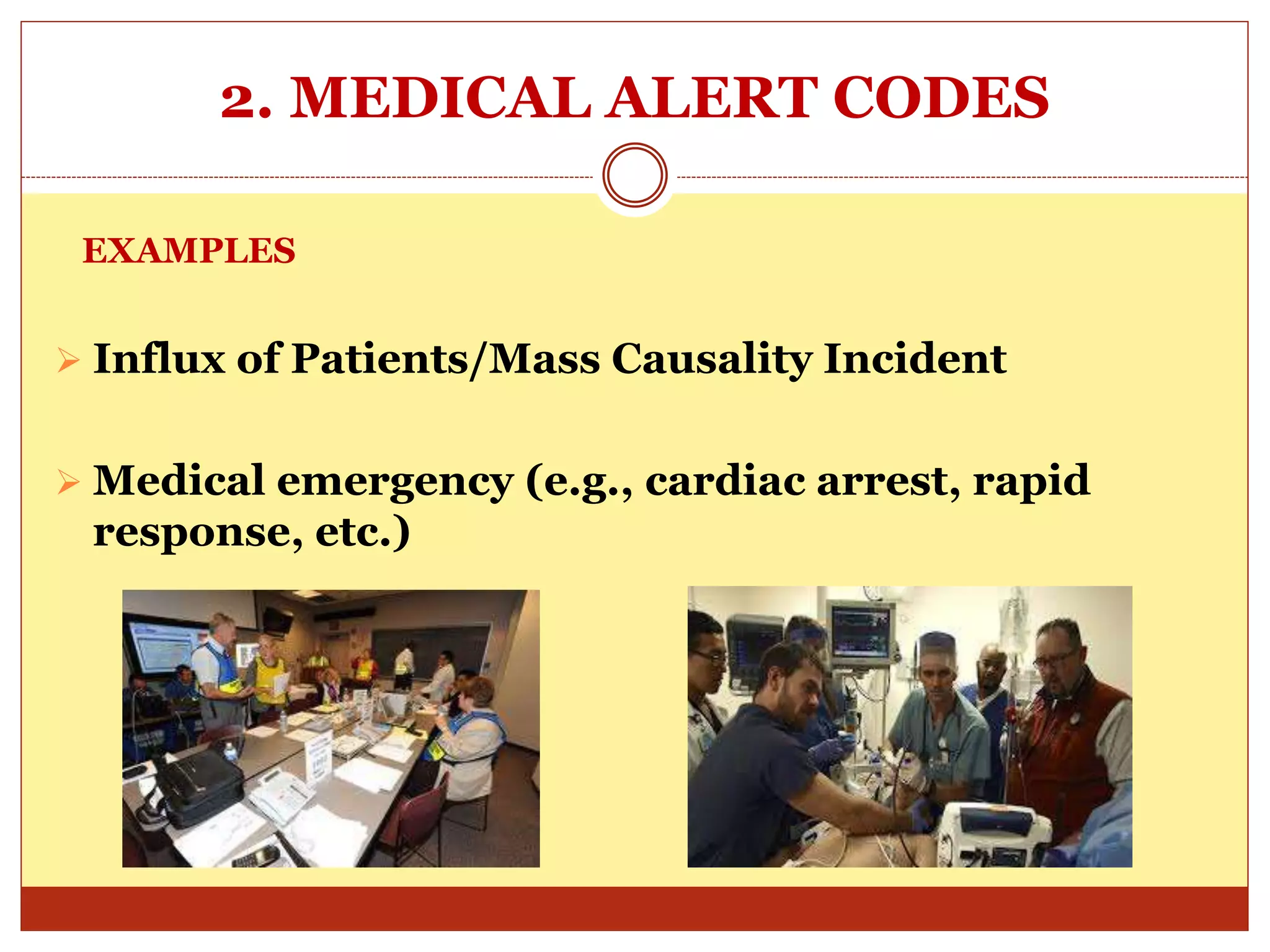 Presentation on emergency codes in a hospital | PPTX