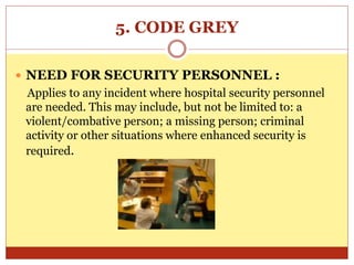 Presentation on emergency codes in a hospital | PPTX