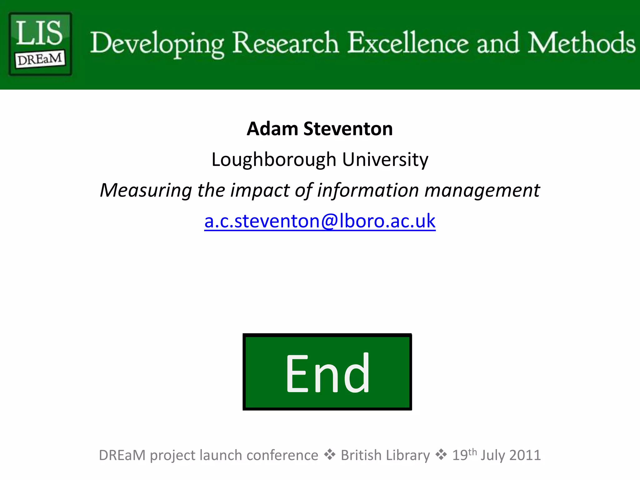 LIS DREaM 1: One Minute Madness | PPTX