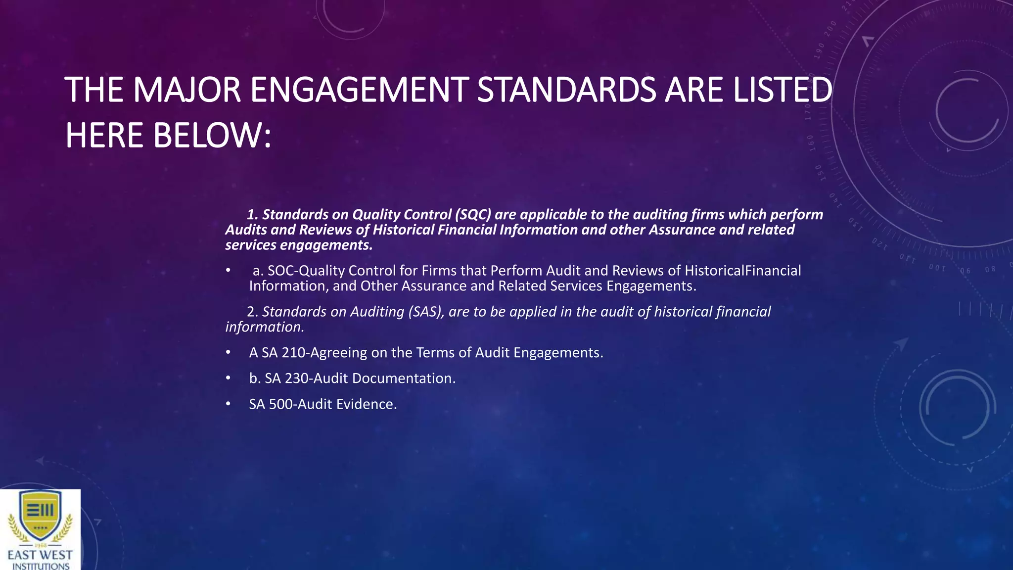 Presentation on (ENGAGEMENT STANDARD AND STANDARD SETTING PROCESS.pptx