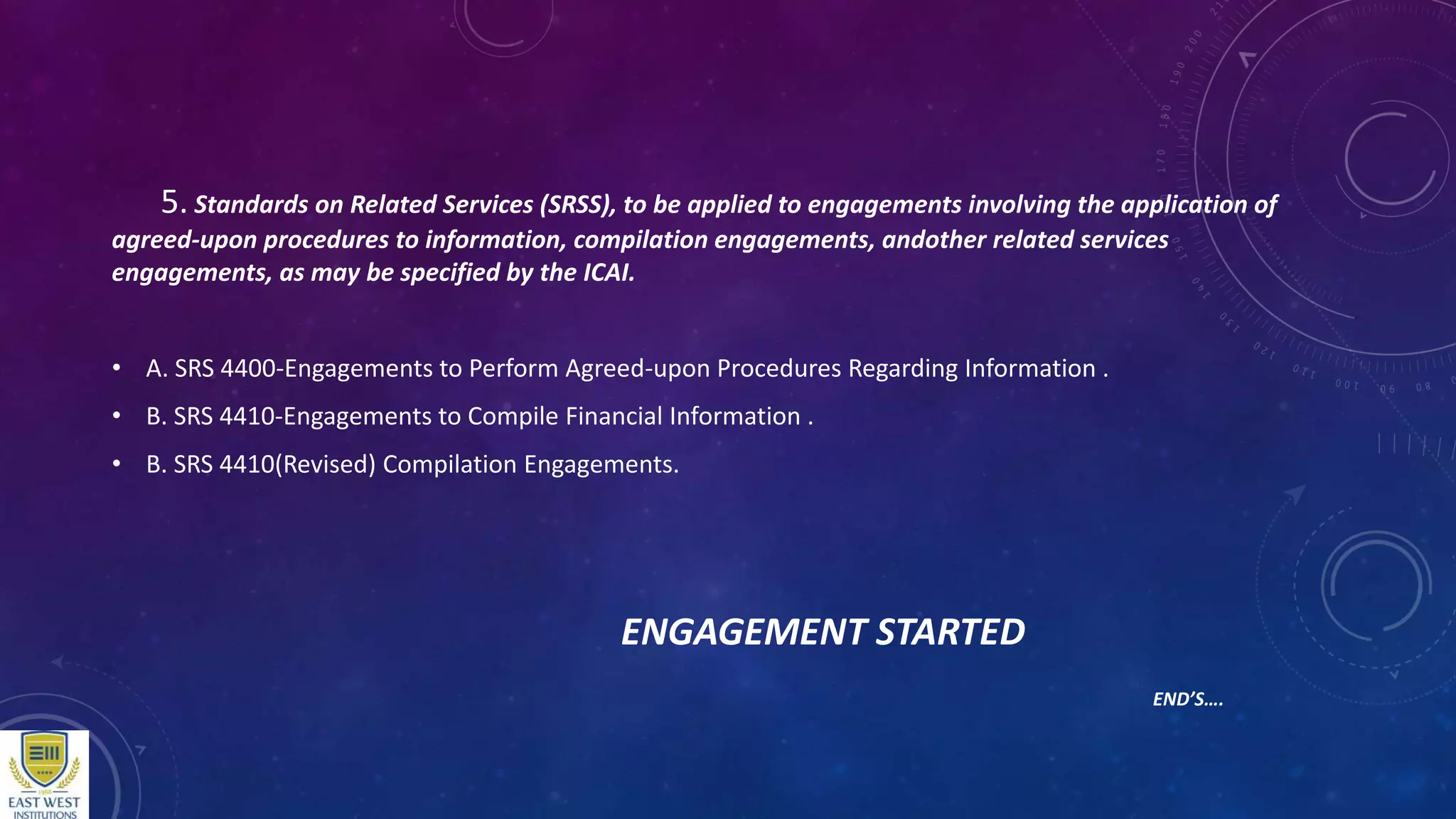 Presentation on (ENGAGEMENT STANDARD AND STANDARD SETTING PROCESS.pptx