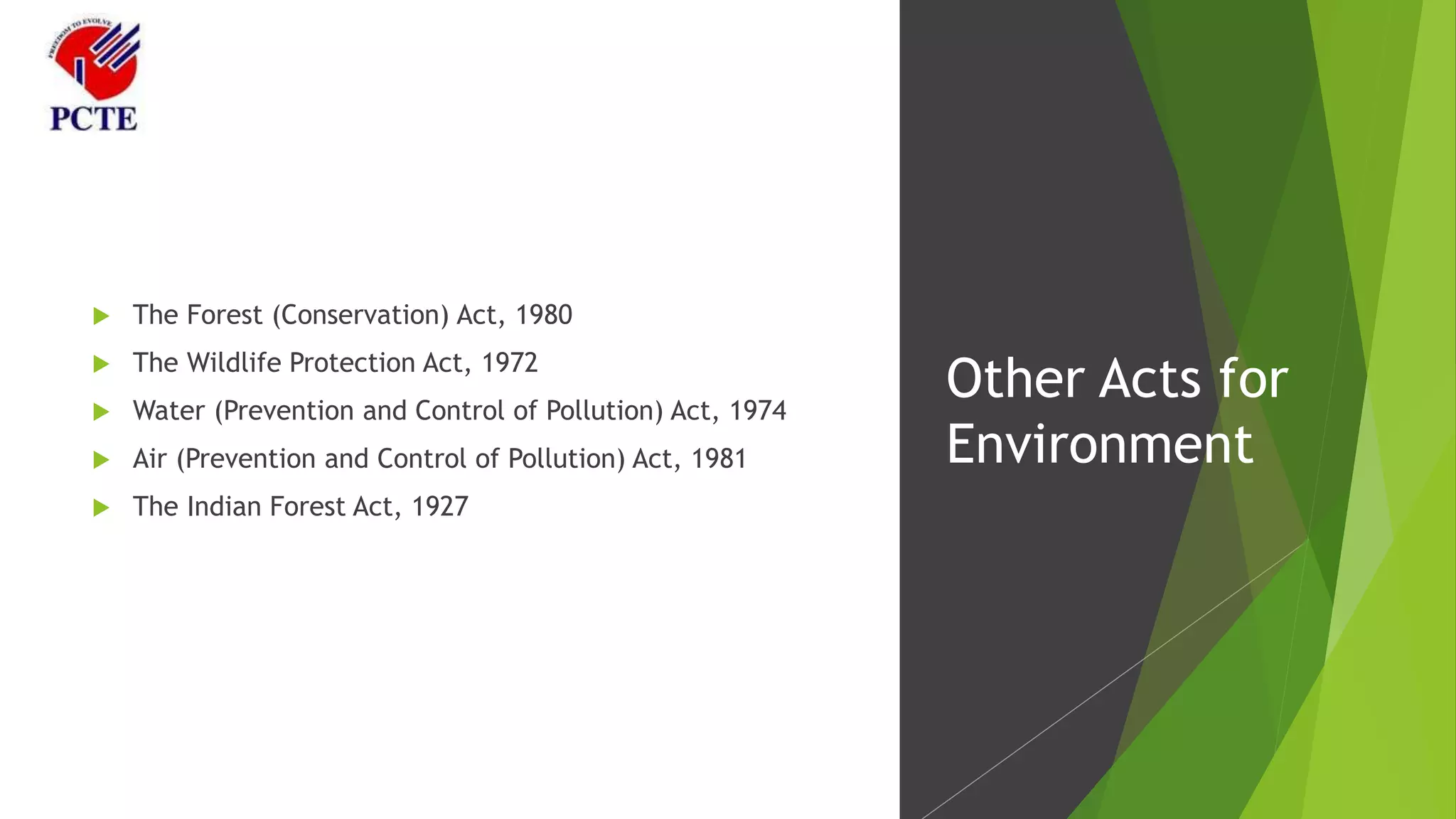 Presentation on environmental Protection act | PPTX