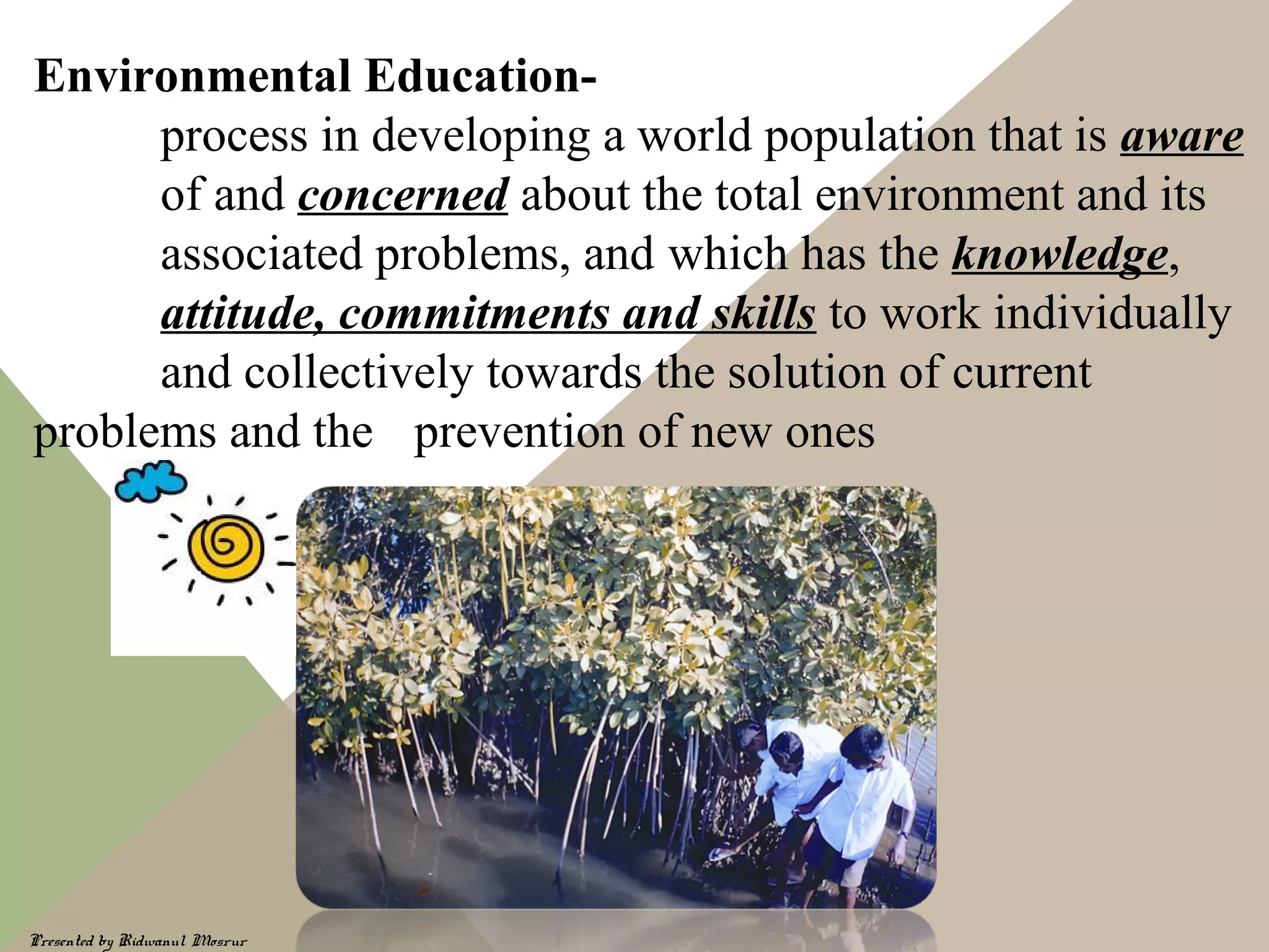 Presentation on environment education | PPT