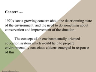 Presentation on environment education | PPT