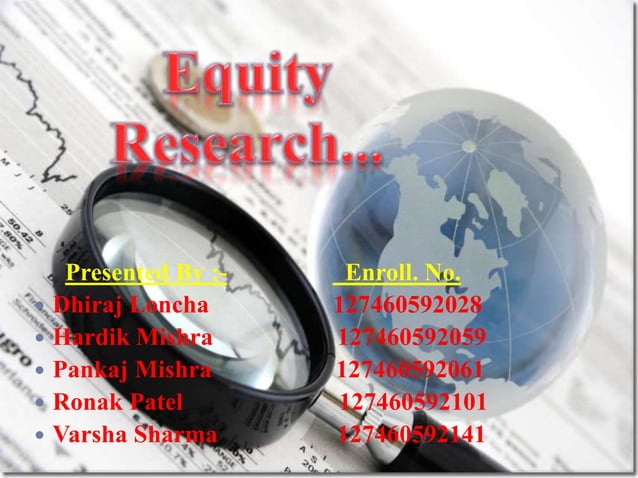 Presentation on equity research | PPTX