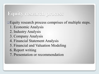 Presentation on equity research | PPTX