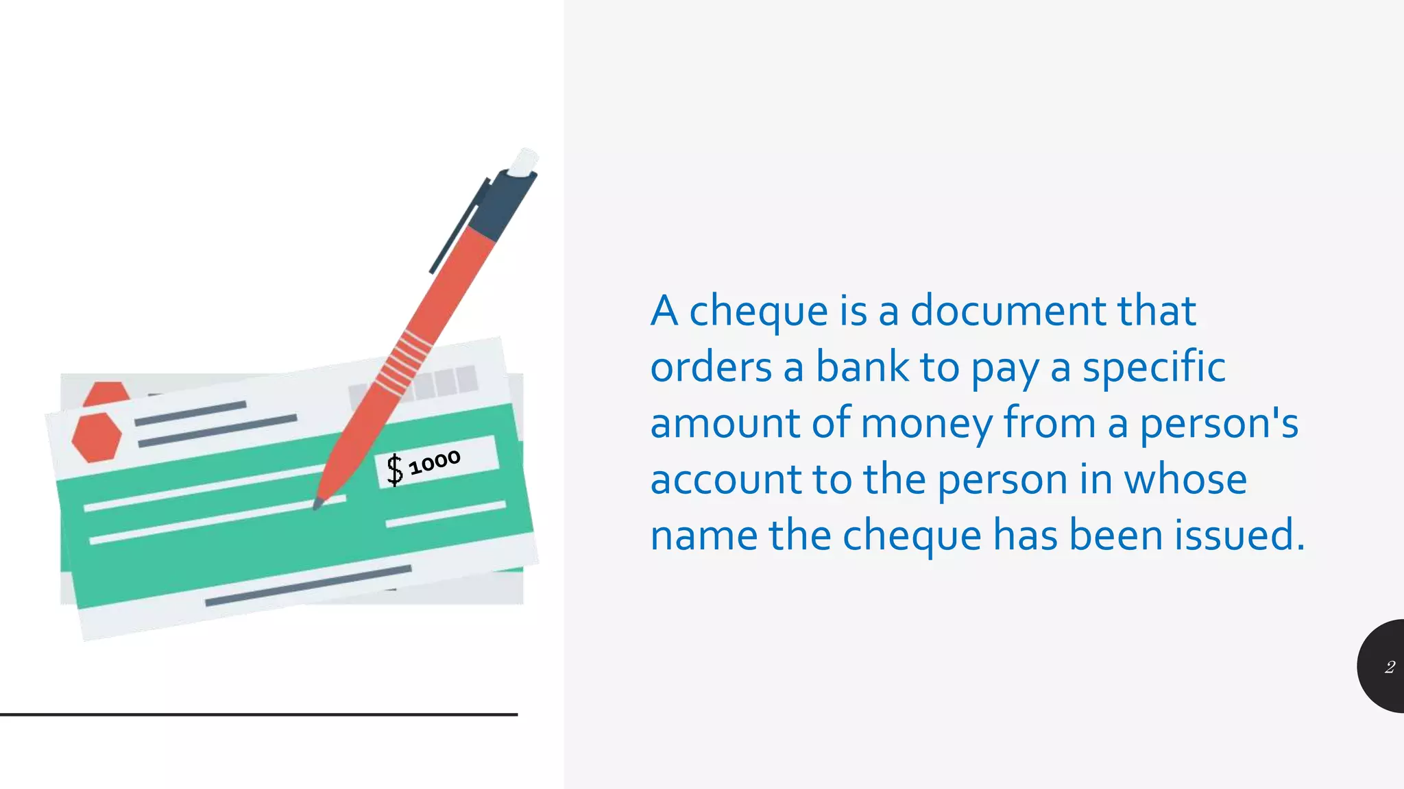Essential Features of Cheque | PPT