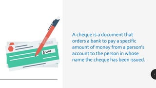 Essential Features of Cheque | PPT