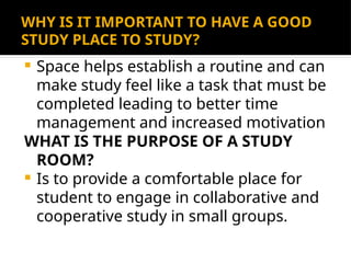 PRESENTATION ON ESTABLISHING EFFECTIVE STUDY HABITS.pptx