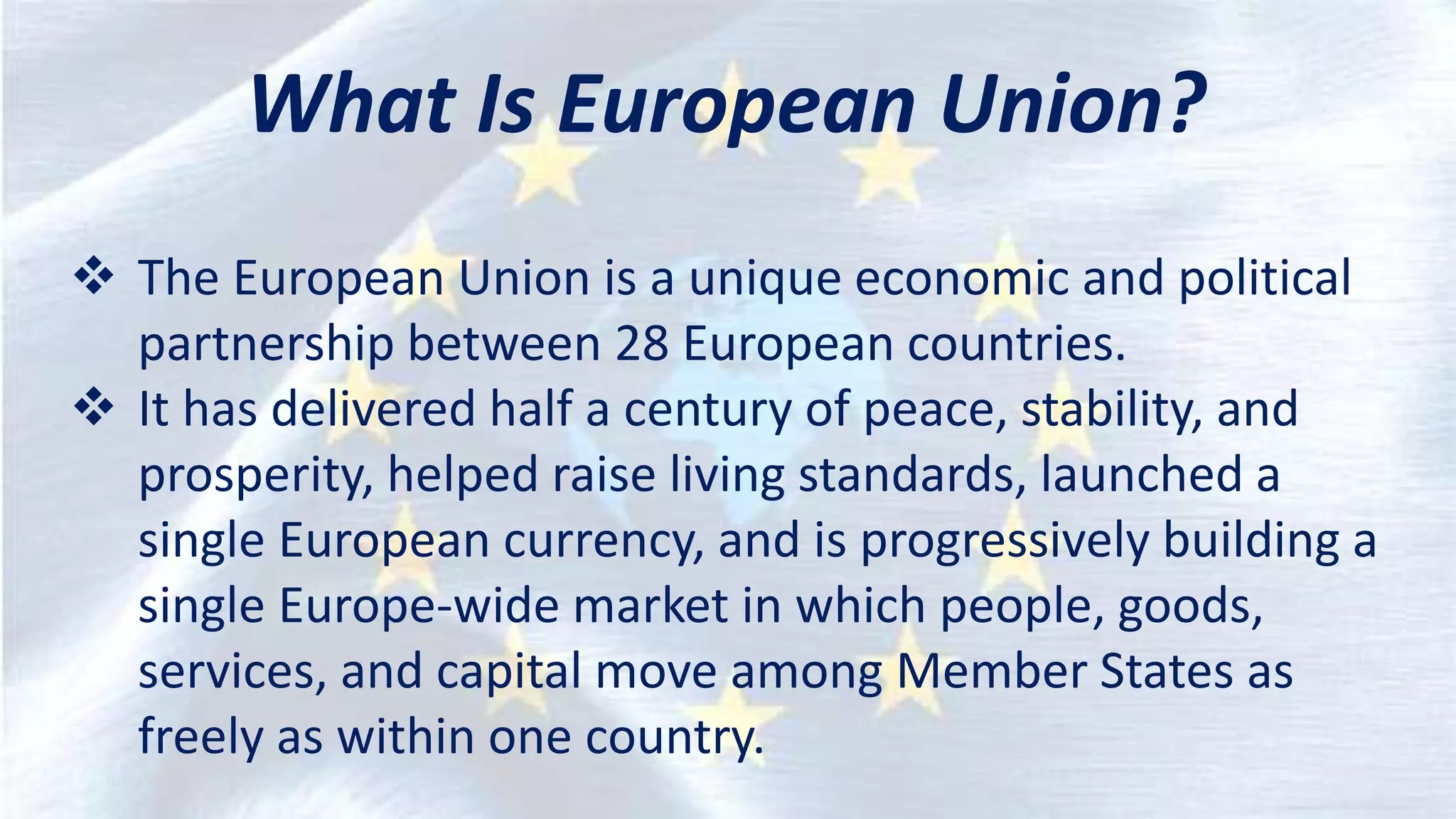 Presentation on European Union | PPTX