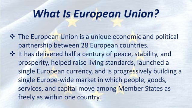 Presentation on European Union | PPT
