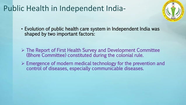 evolution of public health in india | PPTX