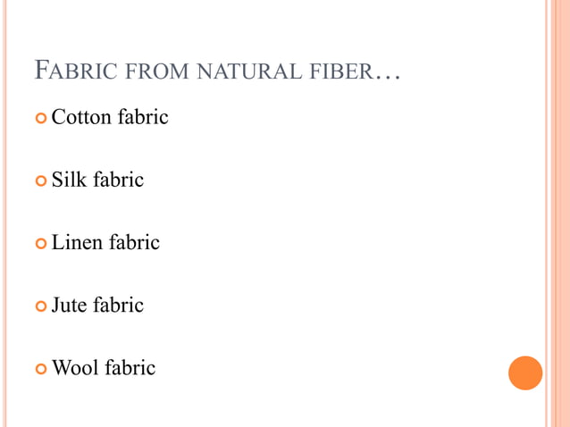 Presentation on fabric | PPTX
