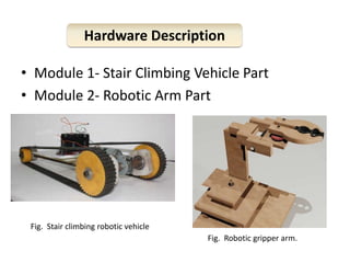 Presentation on fabrication of a stair climbing vehicle | PPTX