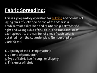 Presentation on fabric spreading | PPTX