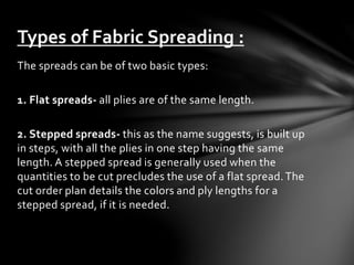 Presentation on fabric spreading | PPTX