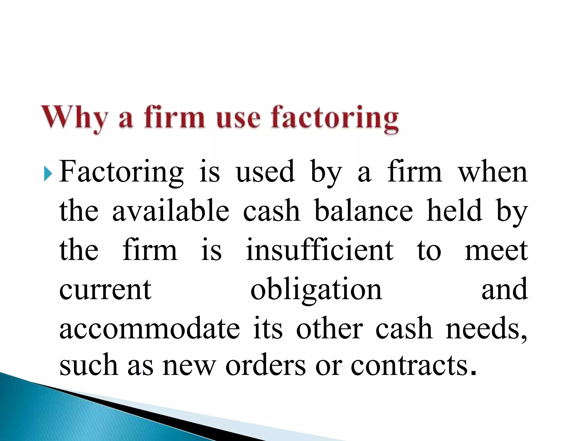 Factoring legal Aspects and Scenario in India | PPT
