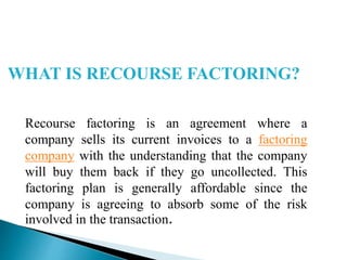 Factoring legal Aspects and Scenario in India | PPT