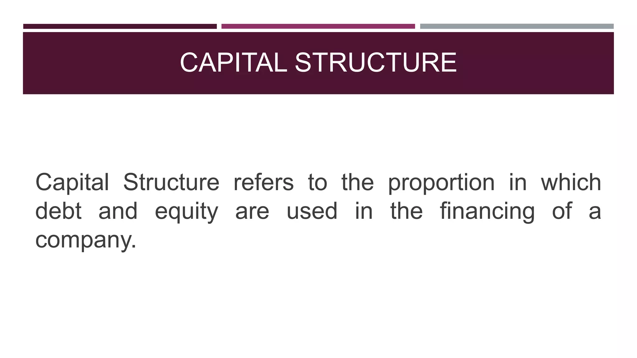 Presentation on factors affecting capital structure decisions | PPTX