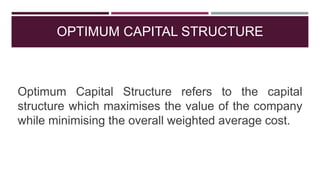 Presentation on factors affecting capital structure decisions | PPTX