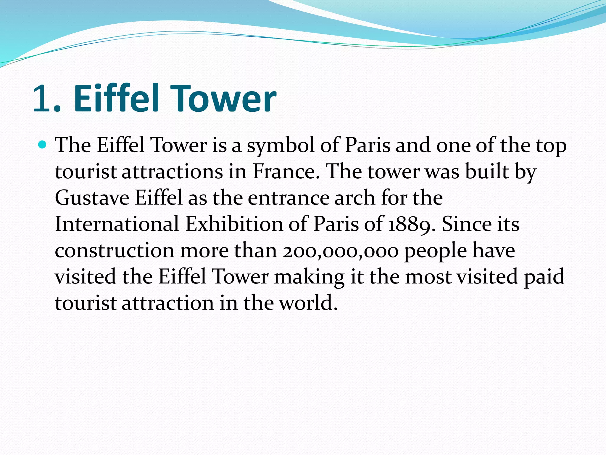 Presentation on famous places of france | PPTX