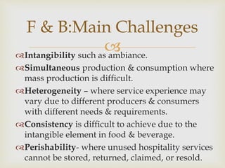 Presentation on F & B (Food & Beverage) | PPTX