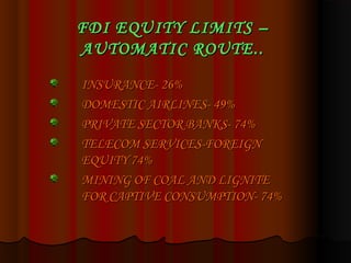 Presentation on fdi | PPT