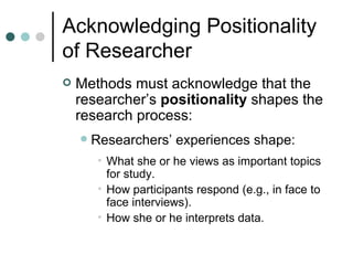 Presentation on feminist methods of research | PPT