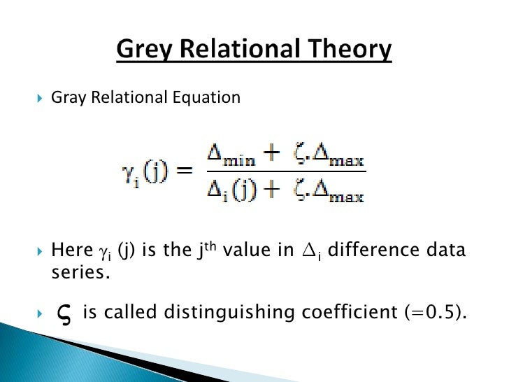 Supplier Selection : Gray Relational Analysis