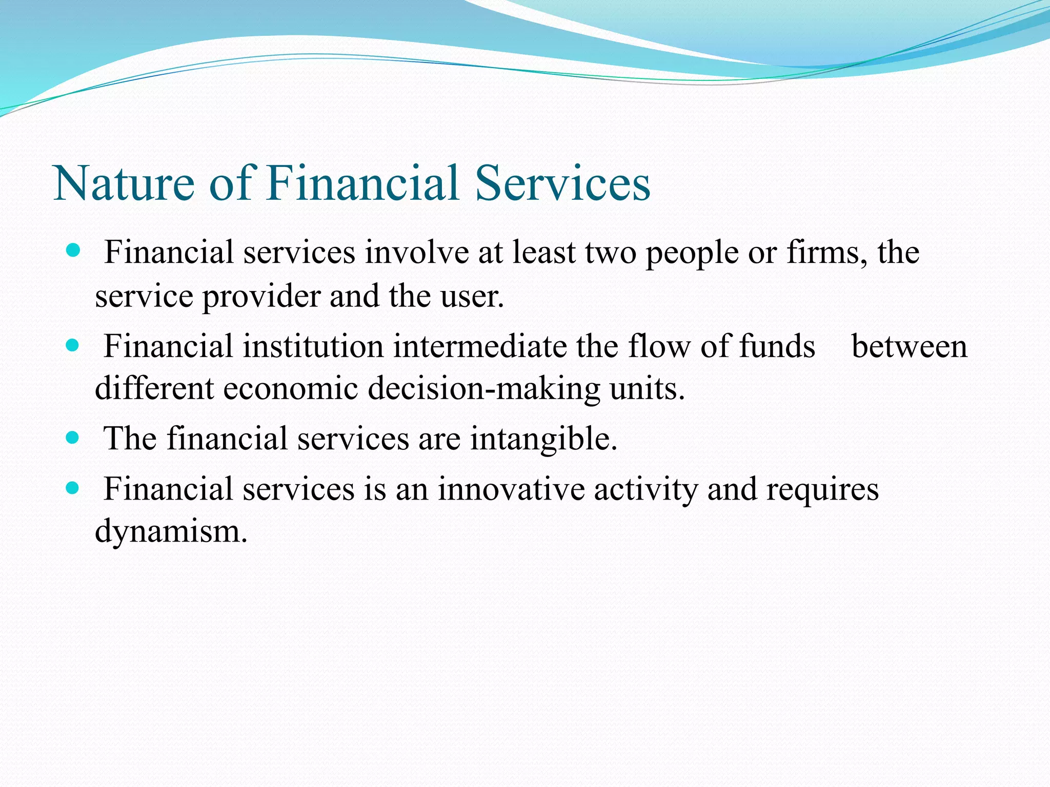 Presentation on financial services | PPTX
