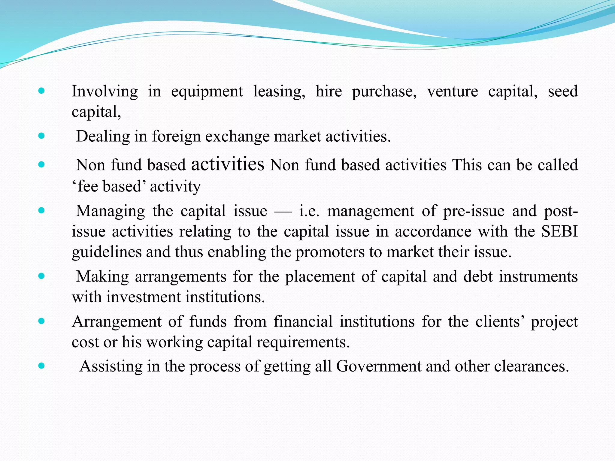 Presentation on financial services | PPT