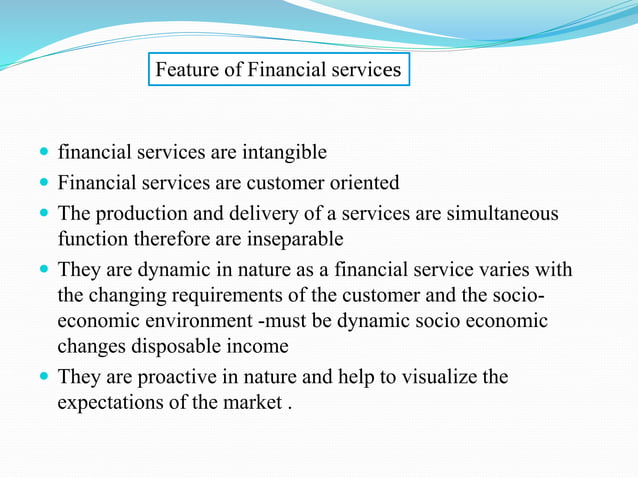 Presentation on financial services | PPT