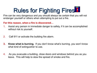 Presentation on fire extinguisher | PPTX