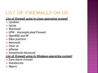 firewall and its types | PPTX
