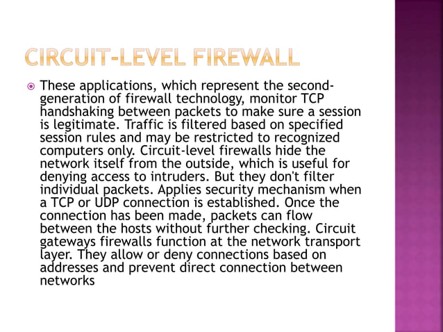 firewall and its types | PPTX | Operating Systems | Computer Software and Applications