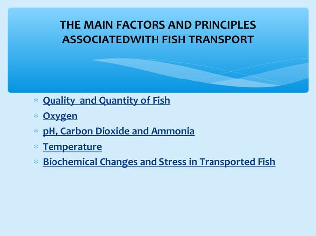 Presentation on fish processing, preservation and trasporting | PPT ...