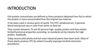 Presentation on fish protein concentrate | PPTX