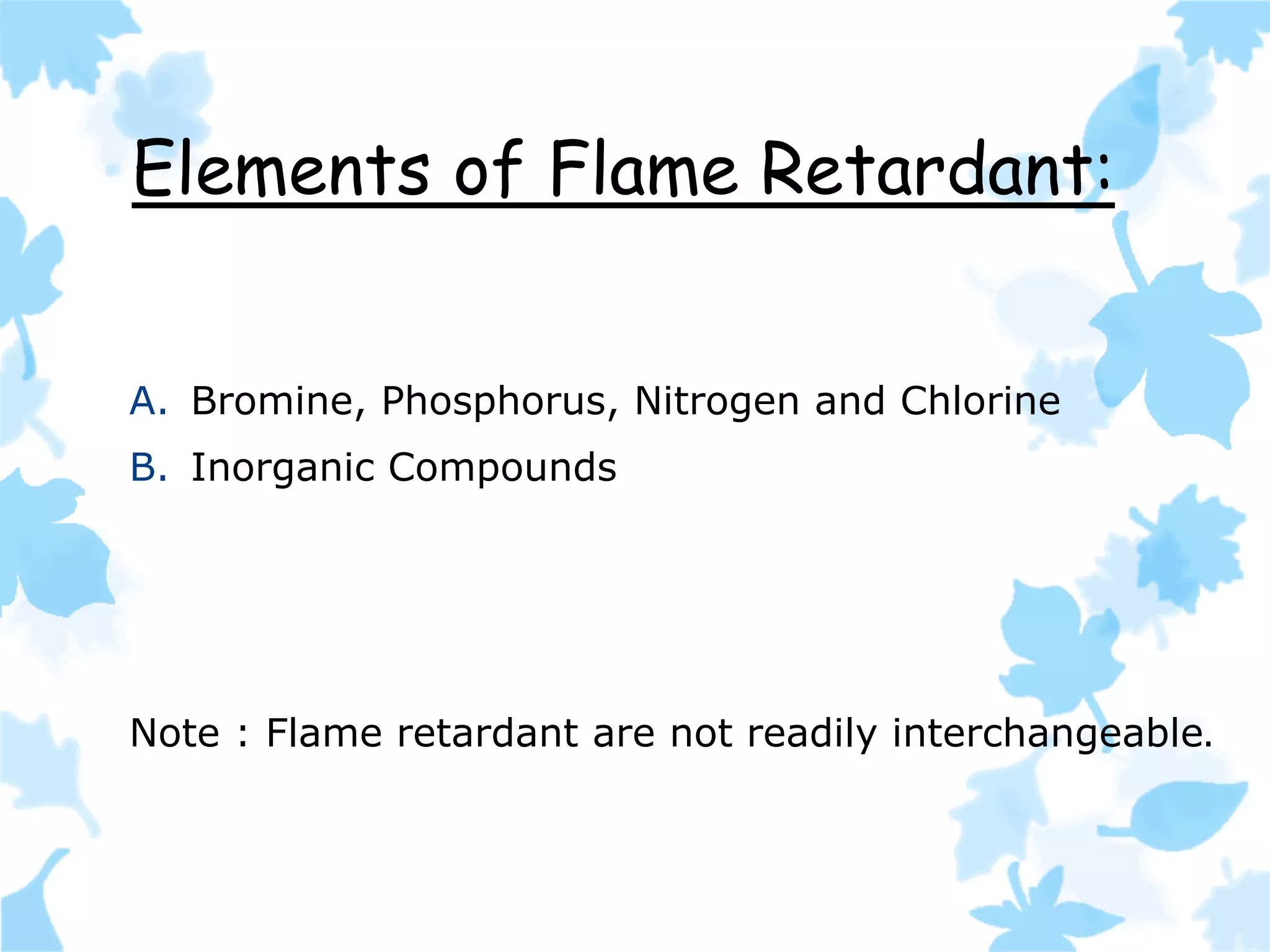 Flame Retardant Finish & Water Repellent Finish | PPT