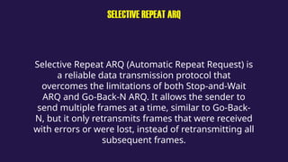 Presentation on Flow Control (noisy and non-noisy channels)) | PPTX