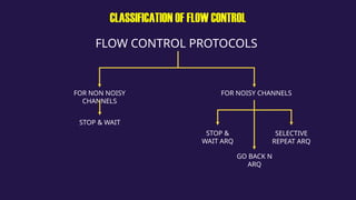Presentation on Flow Control (noisy and non-noisy channels)) | PPTX
