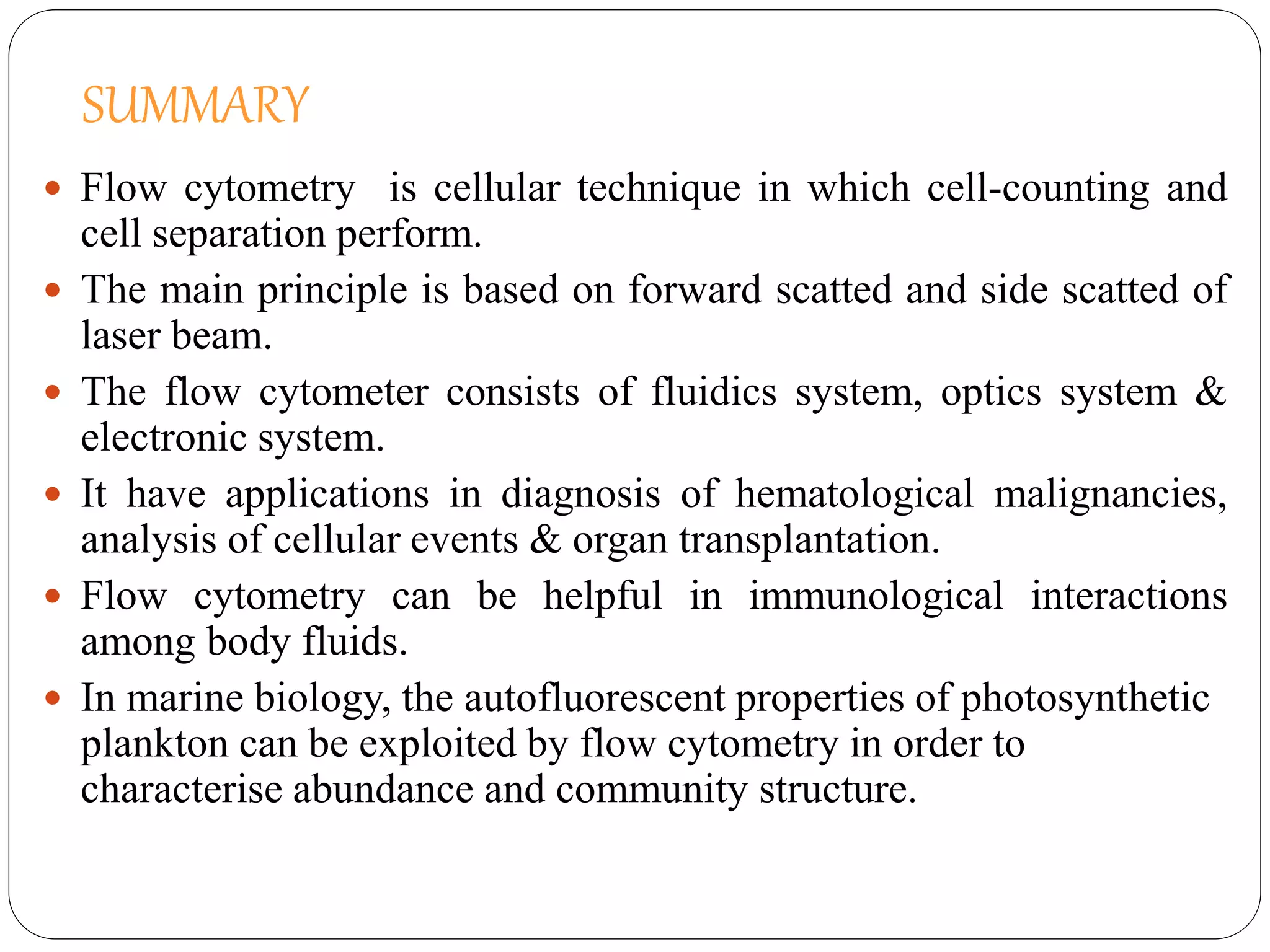 Presentation on flow cytometry1 | PPTX | Physics | Science