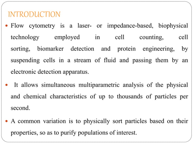 Presentation on flow cytometry1 | PPTX | Physics | Science