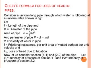 Presentation on flow through simple pipes and flow through compound ...