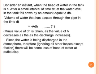 Presentation on flow through simple pipes and flow through compound ...