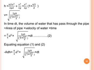 Presentation on flow through simple pipes and flow through compound ...